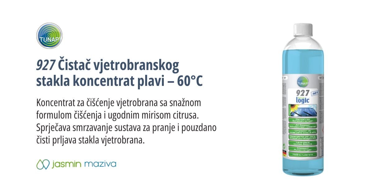 927 Čistač vjetrobranskog stakla plavi - 60°C 1 LIT | Jasmin maziva