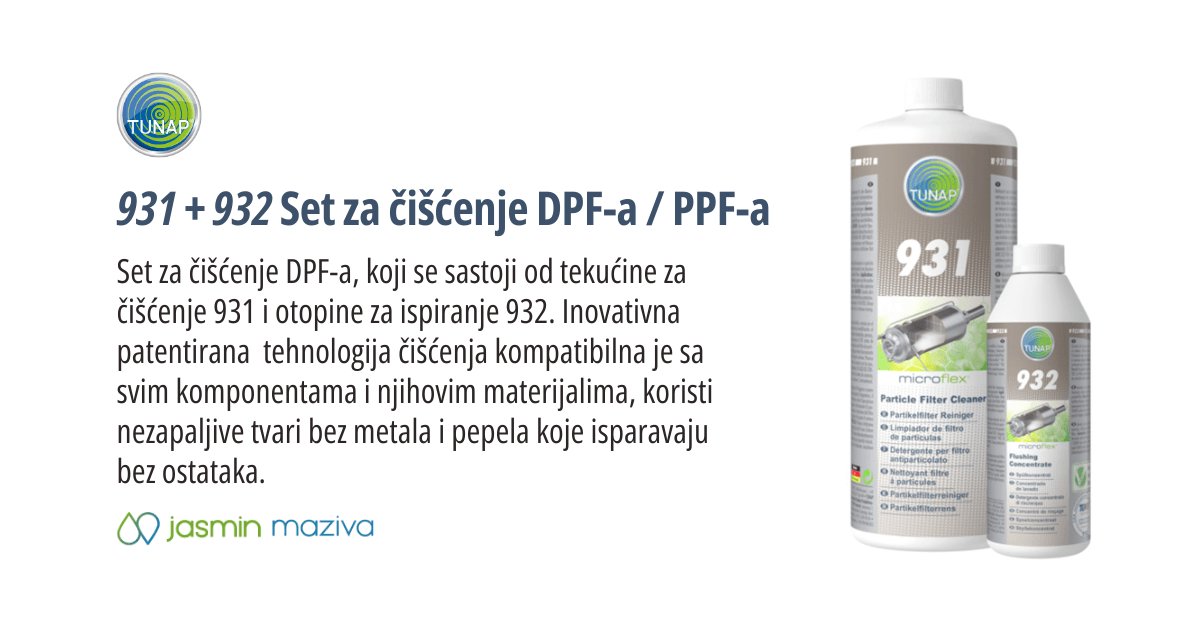 931 + 932 Set za čišćenje DPF-a | Jasmin maziva